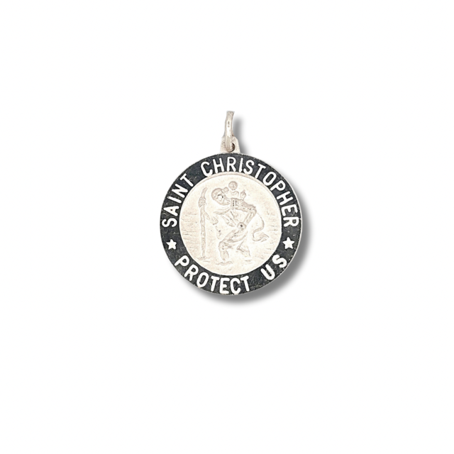 Silver St Christopher Pendant — Crown Jewellers