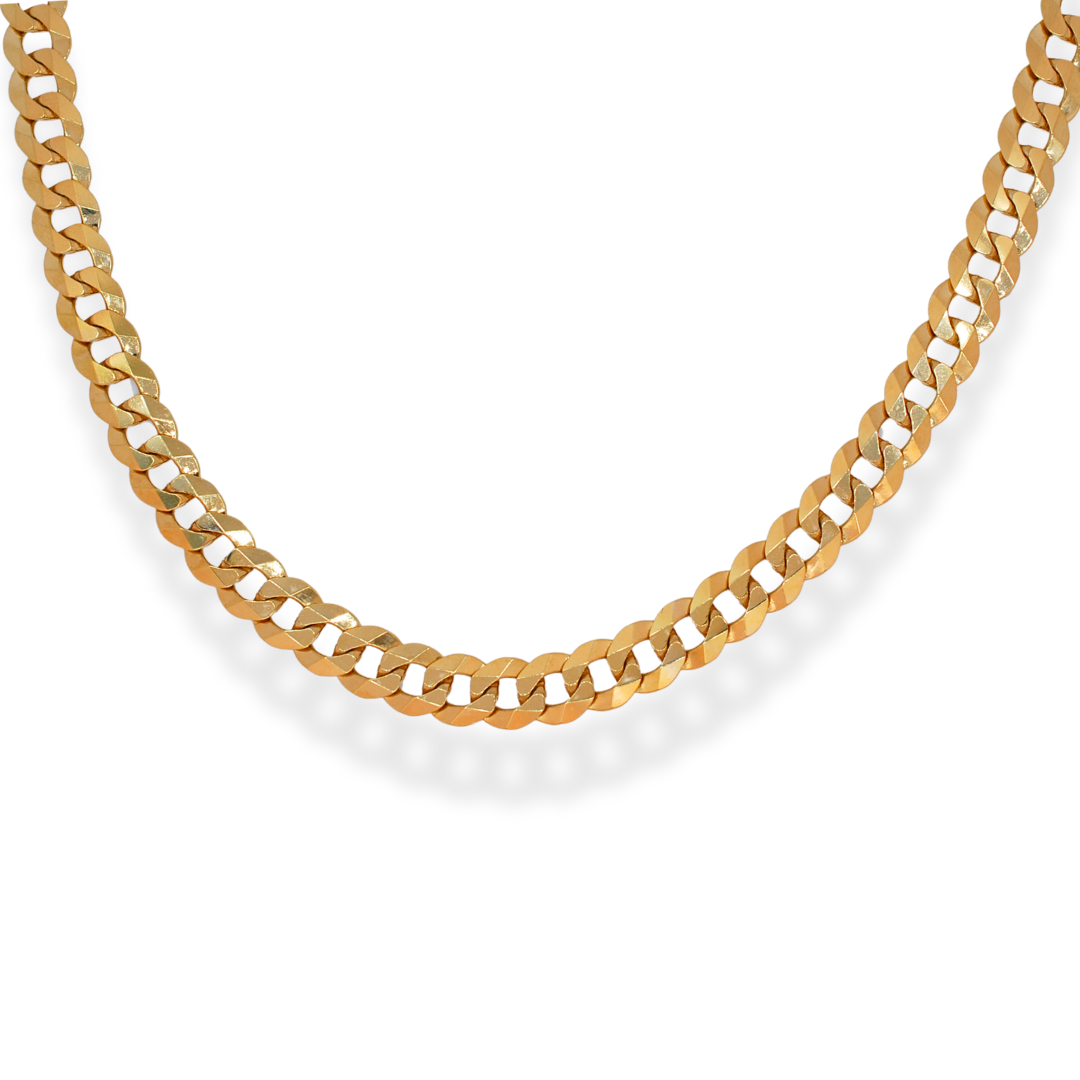 9ct gold round curb chain — Crown Jewellers