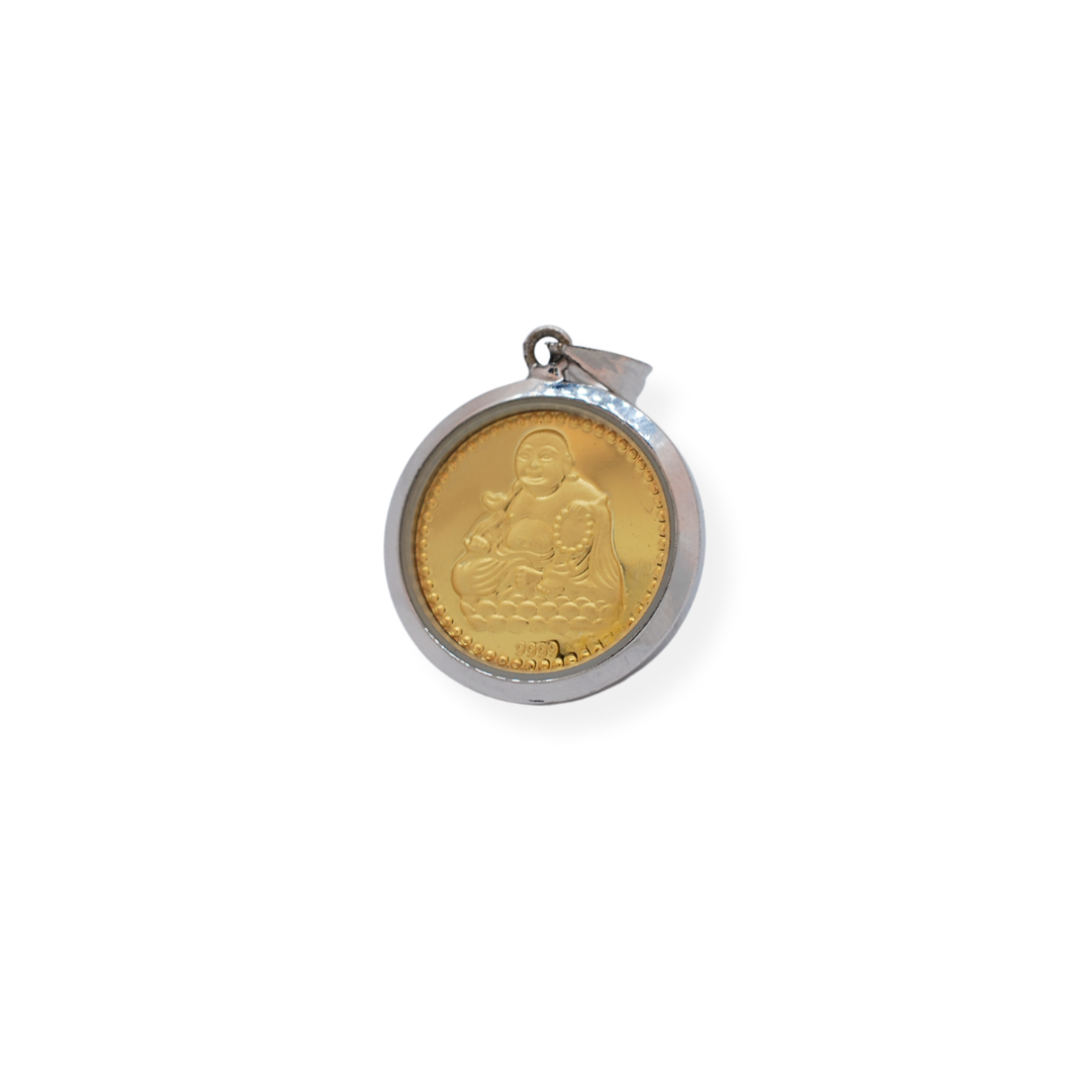 24ct gold budda coin pendant — Crown Jewellers