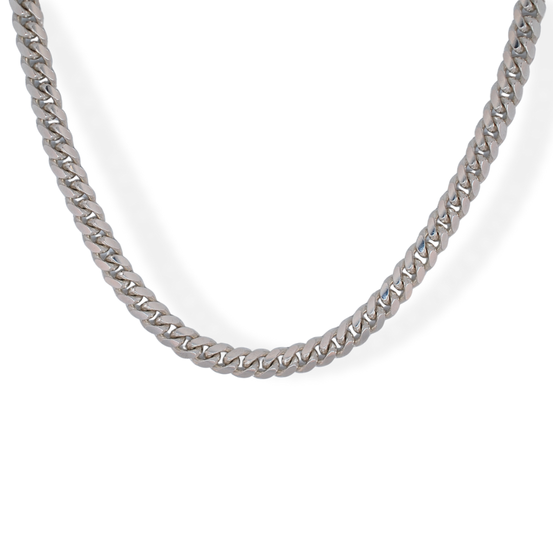 silver flat curb chain — Crown Jewellers
