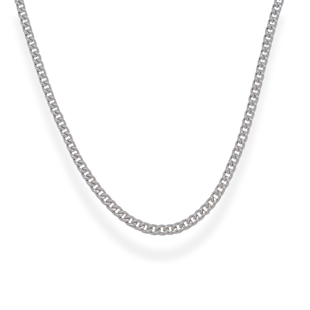 Silver miami curb chain — Crown Jewellers