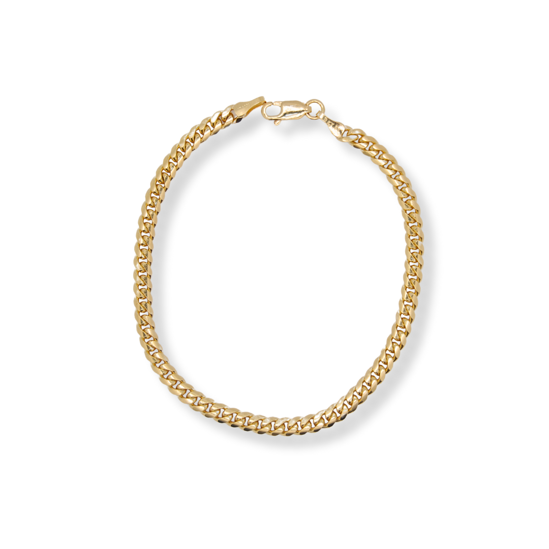 9ct gold miami curb bracelet — Crown Jewellers